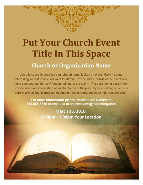 Christian Flyer Templates Free Download Crazekurt