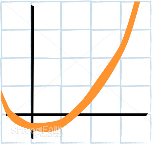 Curved Graph on Graph Paper | Christian Classroom Clipart