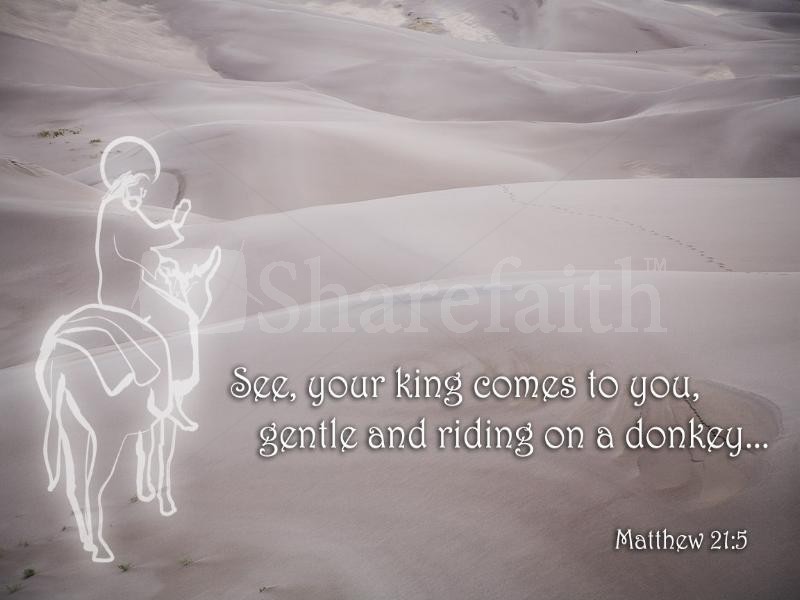 ShareFaith Media » Jesus on a Donkey with Matthew Verse – ShareFaith Media