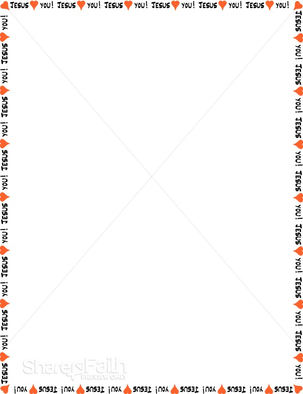 Jesus Loves You Border | Sunday School Clipart