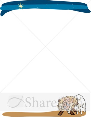 Paper Nativity Printable Christmas Borders
