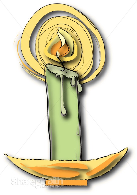 Abstract Candle Graphic | Church Candle Clipart