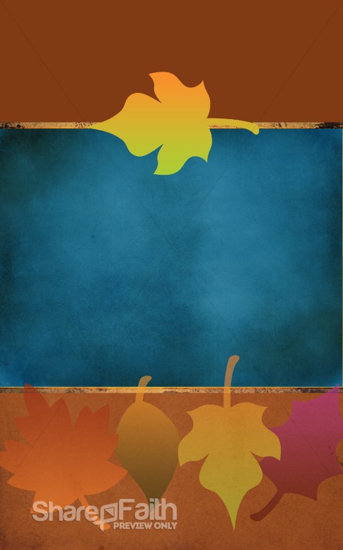 Fall Leaves Bulletin Template | Harvest Fall Church Bulletin Covers