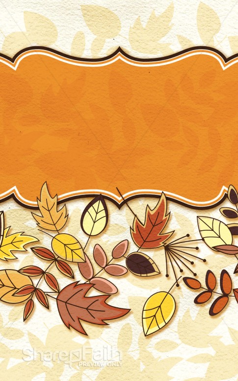 Fall Deco Church Bulletin Cover | Harvest Fall Church Bulletin Covers
