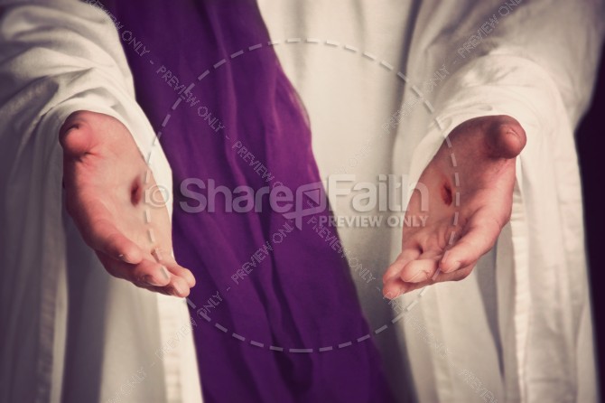 Scars of Jesus Religious Stock Photo