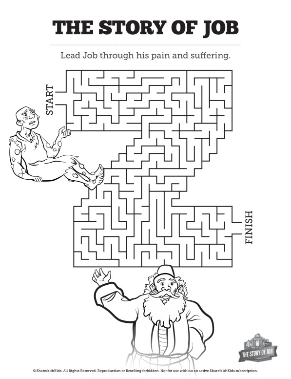 The Story Of Job Bible Mazes Sharefaith Kids The Story Of Job Bible Mazes Sharefaith Kids