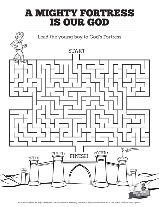 Psalm 91 A Mighty Fortress Is Our God Bible Mazes Sharefaith Kids Psalm 91 A Mighty Fortress Is Our God Bible Mazes Sharefaith Kids