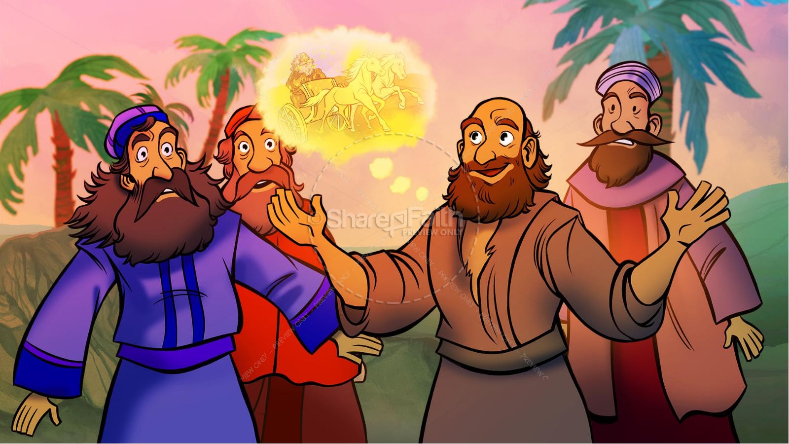 ShareFaith Media » 2 Kings 2 Elijah Taken to Heaven Kids Bible Story ...