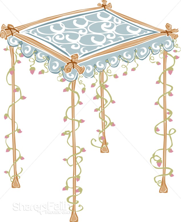 Jewish Wedding Chuppah | Christian Wedding Clipart